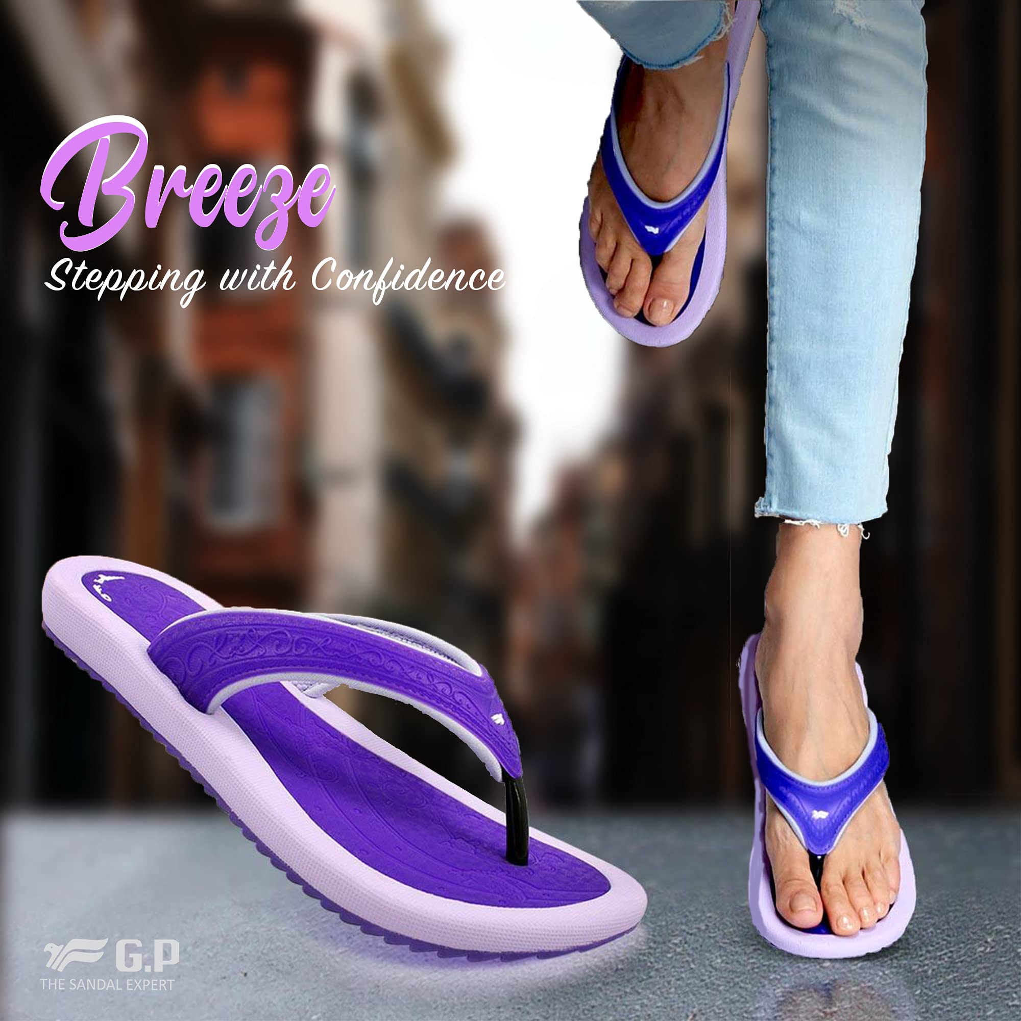 Gold Pigeon Shoes GP Breeze Light Weight Flip Flops for Women: 8521 Green, EU40 (US Size 8.5-9)