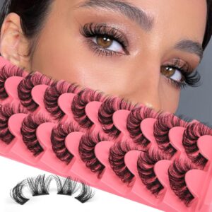 cluster lashes natural look wispy cat eye lashes extensions fluffy false eyelashes individual lashes strips diy lashes pack natural lashes clusters 8 pairs by newcally