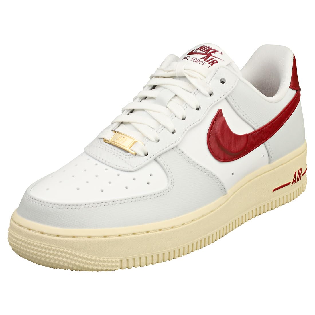 Nike Womens WMNS Air Force 1 '07 SE Photon Dust/Team Red Sz9.5