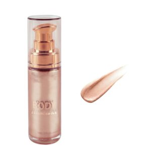 maepeor body luminizer 6 colors waterproof smooth shimmer face body glow illuminator non-sticky liquid body highlight illuminator (30 ml, 05 champagne gold)