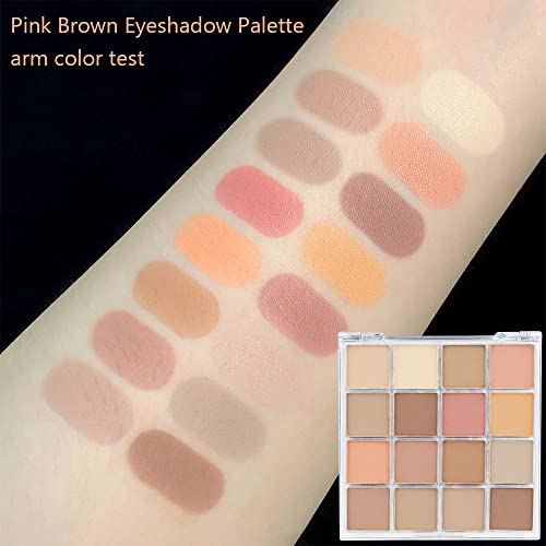 16 Girds Colorful Matte Shimmer Eyeshadow Palette for Eye Makeup,High Pigmented Eye Shadow Primers Powder Palet de sombras de ojos-Matte Nude#