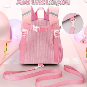 kvcezxu Kids Backpack Cute Bunny School bag and Shoulder Bag 2Pcs Set, Anti-Lost Children Toddler Small Schoolbag BookBag For Boys Girls Pink Small