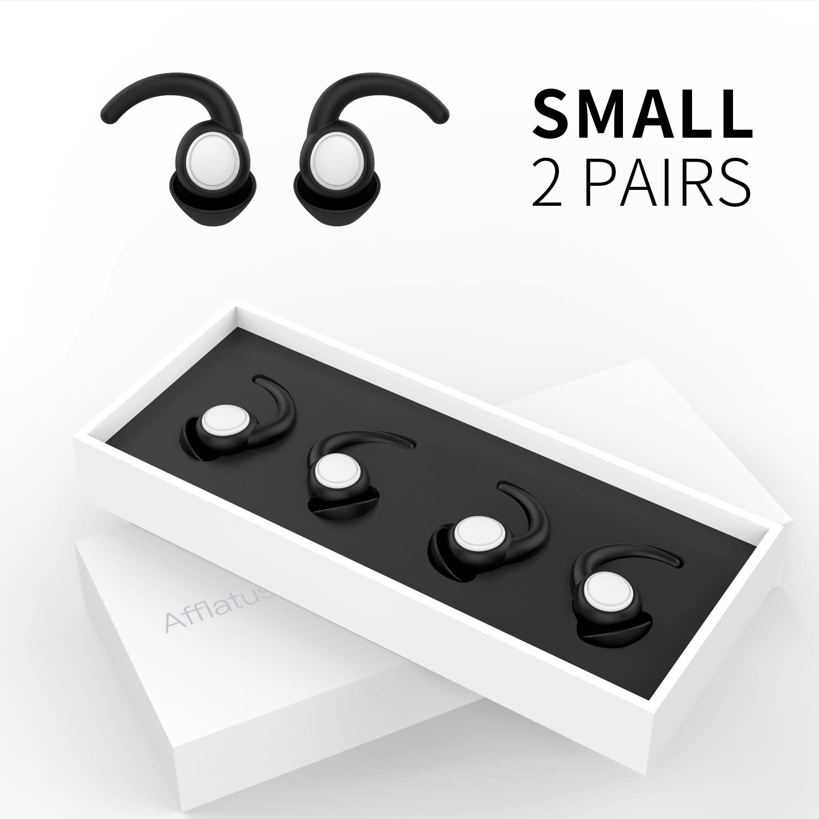 Afflatus Small Ear Plugs Kids (Children Age 10-17) or Adults with Small Ear Canals, Small Earplugs Kids, Noise Reduction, Sleeping, Concerts, Airplane Pressure. (Size S, Pairs*2)