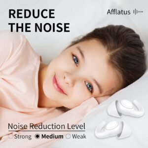 Afflatus Small Ear Plugs Kids (Children Age 10-17) or Adults with Small Ear Canals, Small Earplugs Kids, Noise Reduction, Sleeping, Concerts, Airplane Pressure. (Size S, Pairs*2)