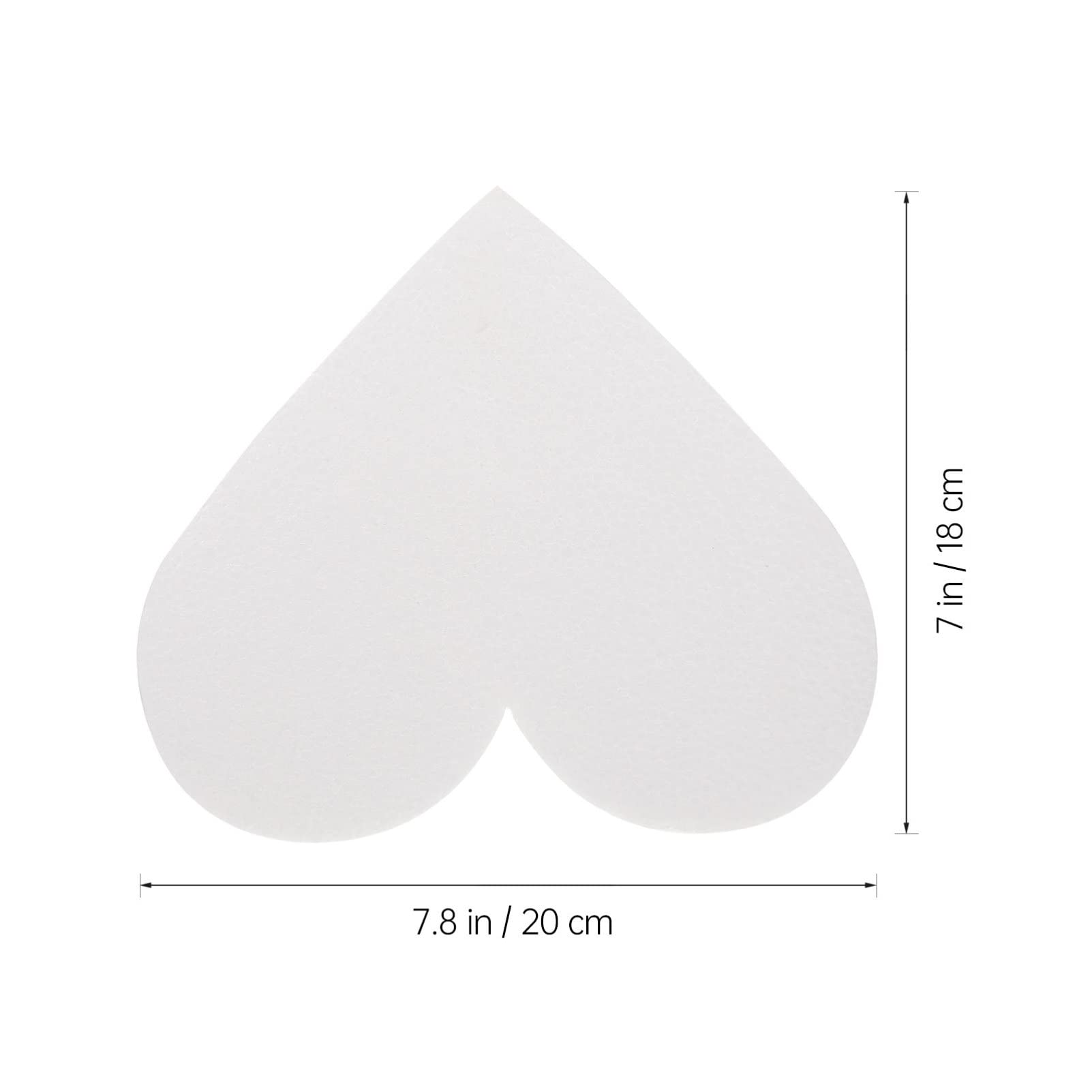 Kisangel Polystyrene Cake Wedding Cake Stand 3Pcs Cake Foams Dummies Heart Shaped Polystyrene Model DIY Cake Modelling for Wedding Arts Crafts Decor Wedding Decor Fake Cake Foam