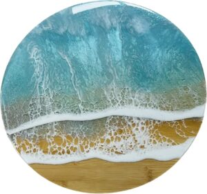 ocean lazy susan, by coastal colors art co.