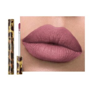 anifer velvet matte liquid lipstick makeup long-lasting and waterproof wear, instant shine non-stick cup lip gloss,(warm purple neutral.02)