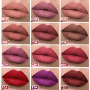 Anifer Velvet Matte Liquid Lipstick Makeup Long-Lasting and Waterproof Wear, Instant Shine Non-Stick Cup Lip Gloss,(Warm Purple Neutral.02)