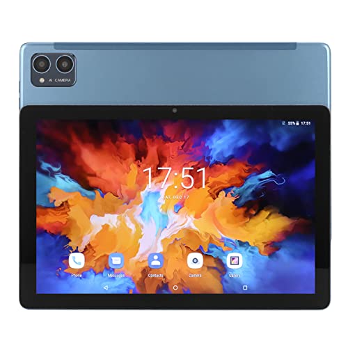 Airshi 10.1 Inch Tablet, Gaming Tablet 100 to 240 V Blue 1920x1200 IPS Integrated GPS for Office (US Plug)