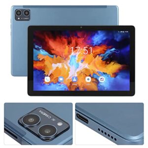 Airshi 10.1 Inch Tablet, Gaming Tablet 100 to 240 V Blue 1920x1200 IPS Integrated GPS for Office (US Plug)