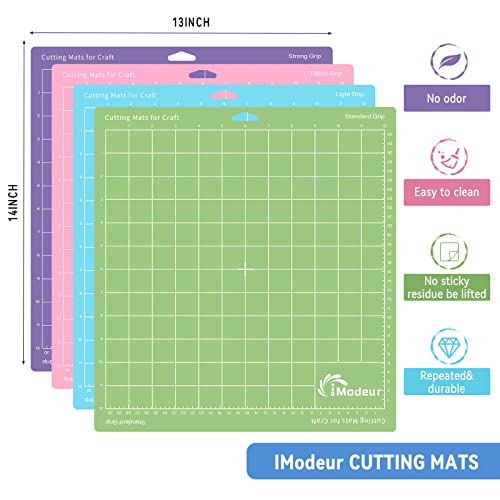 10 Pack Cutting Mats for Cricut - IModeur 12"x12" Cutting Mats for Cricut Accessories - Mats for Cricut Explore Air 2/ Maker 2/3