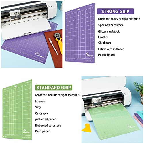 10 Pack Cutting Mats for Cricut - IModeur 12"x12" Cutting Mats for Cricut Accessories - Mats for Cricut Explore Air 2/ Maker 2/3