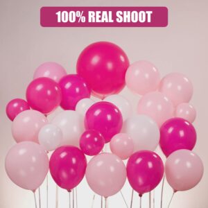 Hot Pink Rose Red Light Pink Matte White Balloons Silver Disco Ball Bow Crown Princess Balloon Arch Kit For Princess Party Decoration Birthday Girl Baby Shower Summer Themed Party Backdrop