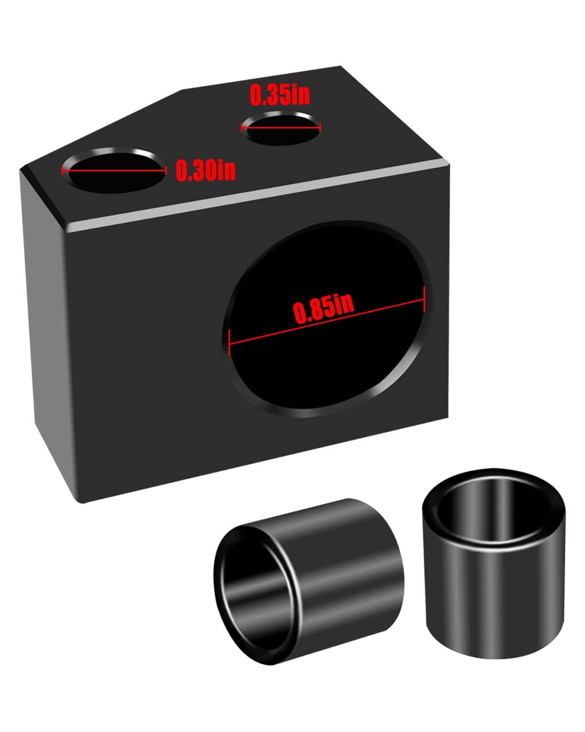 Metal Motor End Clevis Mount Toggle Fit for La-Z-boy Power Recliners Parts, Aluminum Black