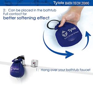 Tylola Showers-Hard Water Filter for Bathtub Faucet Spout.Portable Water Softener Removes Heavy Metals Ions-Iron, Lead,Scale.Relieves Dry, Itchy Skin, Eczema and Itchy Scalp.Tylola Bath Tech 2000