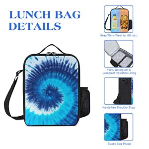 Acvbaty Tie Dye School Backpack for Boys, Classic Cute Kids Backpack Set with Lunch Box Pencil Case, Aesthetic Lightweight School Bookbag Set for Teen Boy Elementary High School Student