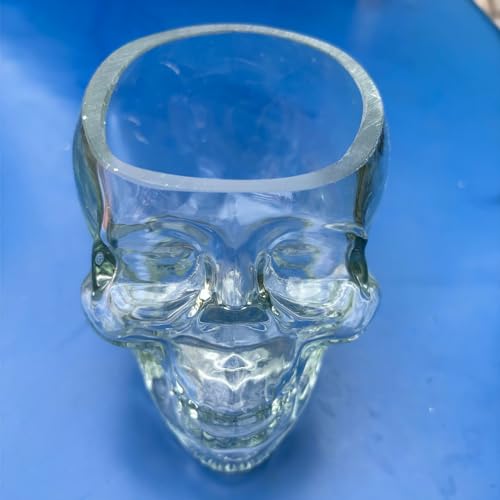 350ML Skull Glass Wine Glass Skull Glass Cup Funny Large Glasses Drinking Glass Vodka Spirits Cup Glass, Halloween Decorations Gifts Halloween Themed Party Holiday Gifts New Crystal Skull Cup (1pcs)