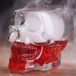 350ML Skull Glass Wine Glass Skull Glass Cup Funny Large Glasses Drinking Glass Vodka Spirits Cup Glass, Halloween Decorations Gifts Halloween Themed Party Holiday Gifts New Crystal Skull Cup (1pcs)