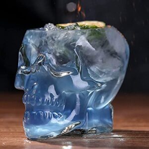 350ML Skull Glass Wine Glass Skull Glass Cup Funny Large Glasses Drinking Glass Vodka Spirits Cup Glass, Halloween Decorations Gifts Halloween Themed Party Holiday Gifts New Crystal Skull Cup (1pcs)