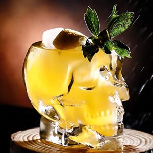 350ML Skull Glass Wine Glass Skull Glass Cup Funny Large Glasses Drinking Glass Vodka Spirits Cup Glass, Halloween Decorations Gifts Halloween Themed Party Holiday Gifts New Crystal Skull Cup (1pcs)