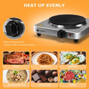 Aigostar Hot Plate for Candle Making, Portable Electric Stove Melting Chocolate, Hot Plates for Soap Making, Cooking Keeps Moka Pot and Food Warm, Adjustable Temperature Control, Easy to Clean