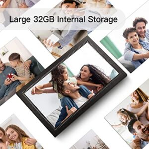 Digital Picture Frame 15.6 Inch Large Digital Photo Frame Full HD Touchscreen Smart Cloud Photo Frame with 32GB Storage, Auto-Rotate, Easy Setup to Share Photos or Videos via AiMOR APP, Wall Mountable