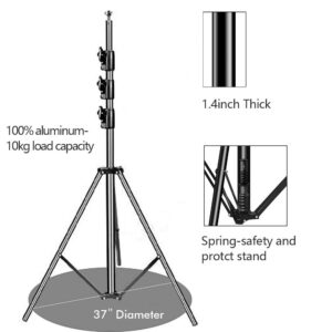 HYJ-INC Photo Background Support System with 10 x 10ft Backdrop Stand Kit,10 x12ft 100% White Cotton Muslin Backdrop,Clamp,Carry Bag for Photography Video Studio