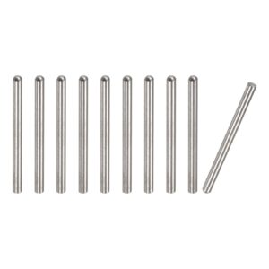 tool parts 3x50mm dowel pins - 10pcs round head flat chamfered end dowel pin