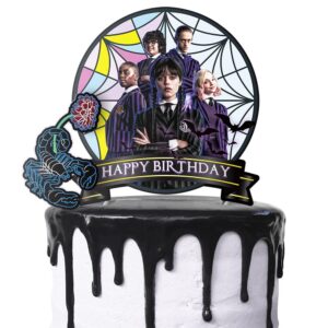 wednesday cake toppers set, cake decorations for addams theme birthday party supplies