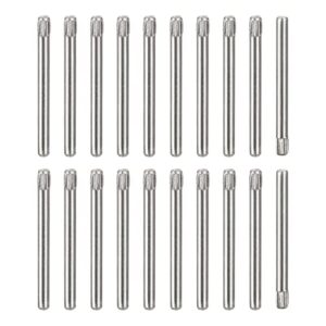 tool parts 1.5x20mm 304 stainless steel dowel pins - 20pcs knurled head flat end dowel pin