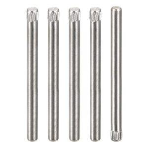 tool parts 3x40mm 304 stainless steel dowel pins - 5pcs knurled head flat end dowel pin