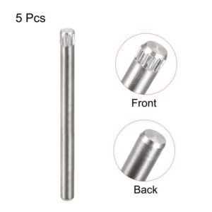 Tool parts 3x40mm 304 Stainless Steel Dowel Pins - 5Pcs Knurled Head Flat End Dowel Pin