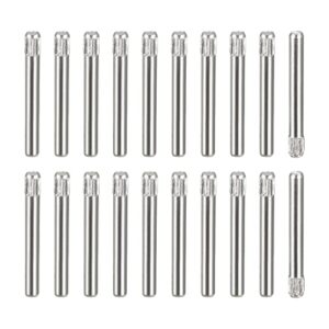 tool parts 2x18mm 304 stainless steel dowel pins - 20pcs knurled head flat end dowel pin