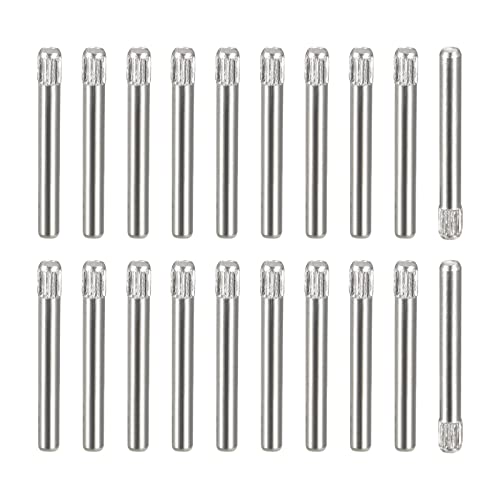 Tool parts 2x18mm 304 Stainless Steel Dowel Pins - 20Pcs Knurled Head Flat End Dowel Pin