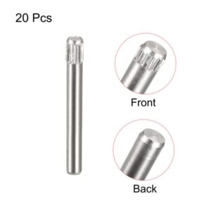 Tool parts 2x18mm 304 Stainless Steel Dowel Pins - 20Pcs Knurled Head Flat End Dowel Pin