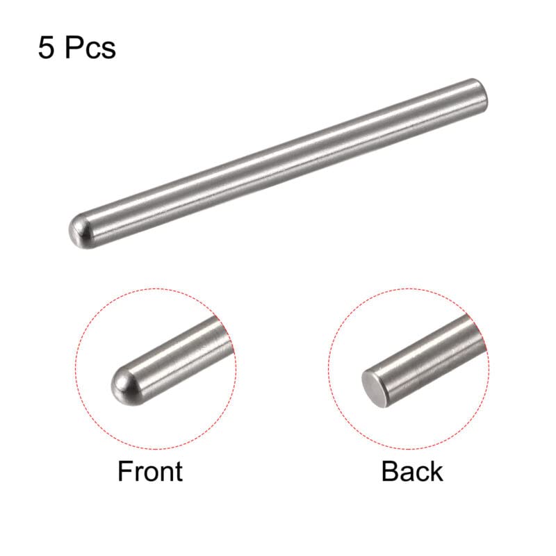 Tool parts 5x70mm Dowel Pins - 5pcs Round Head Flat Chamfered End Dowel Pin