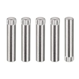 tool parts 5x25mm 304 stainless steel dowel pins - 5pcs knurled head flat end dowel pin