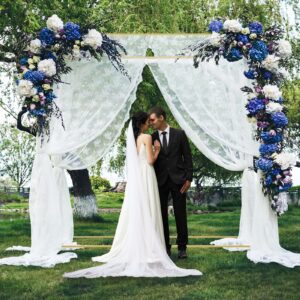 6.6FT x 6.6FT Wedding Arches for Ceremony, Square Metal Balloon Arch Stand, Rectangular Backdrop Stand for Anniversary Birthday Party Bridal Shower Decoration Home Decor, Gold