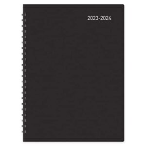 2023-2024 office depot® brand 18-month weekly/monthly academic planner, 6" x 8", 30% recycled, black, july 2023 to december 2024