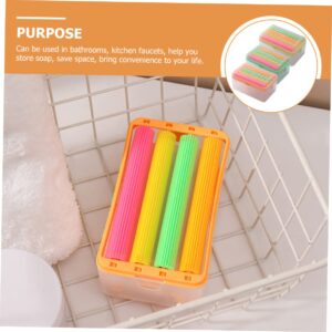 VILLFUL 3pcs Multifunctional Soap Box Enamel Cup Glass Soap Foaming Tool Soap Foaming Holder Drain Soap Dish Holder Bar Soap Dish Home Tools Shelf Plastic Travel Storage