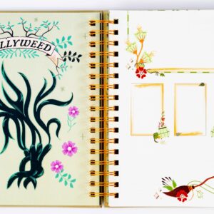 Conquest Journals Harry Potter Herbology 2024 Dated Weekly Planner, Vertical Format, Wrapped Book Board Cover, Spiral Bound, 4 Sticker Sheets, Pocket, Elastic Closure Strap, Bookmark, 8"x9.25"