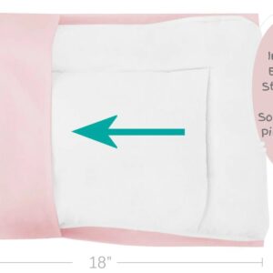 Cozy Tykes 13x18 Toddler Pillow with Pillow Case Hypoallergenic Organic Cotton Travel Pillow Baby Pillows for Sleeping Toddler Bed Pillow Mini Pillow 3 Colors Available(Off White)