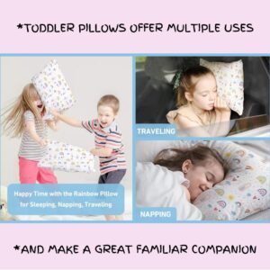 Cozy Tykes 13x18 Toddler Pillow with Pillow Case Hypoallergenic Organic Cotton Travel Pillow Baby Pillows for Sleeping Toddler Bed Pillow Mini Pillow 3 Colors Available(Off White)