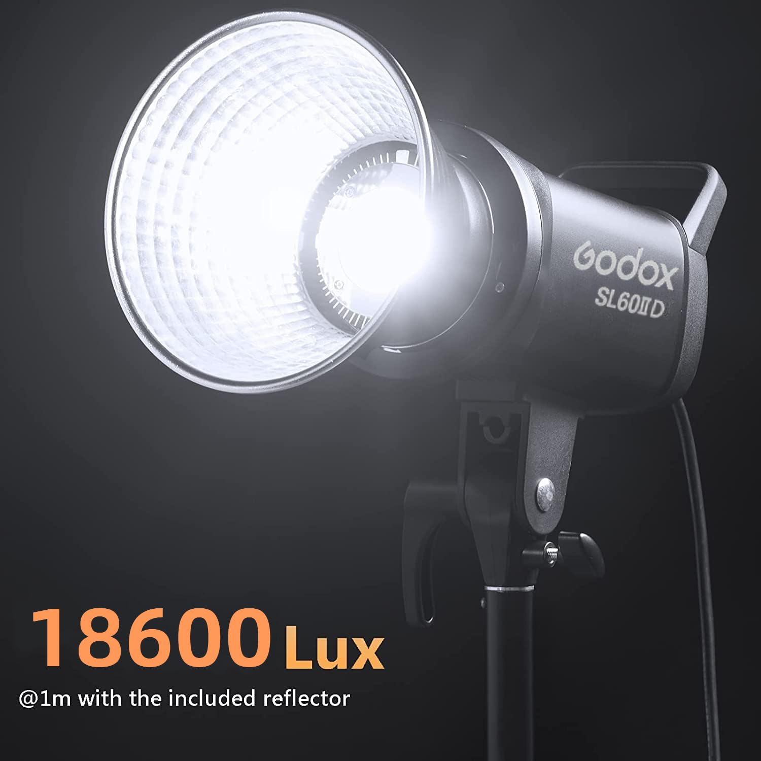 Godox SL60IID 70W LED Video Light, 18600Lux@1M 5600K COB LED Continuous Light, Bluetooth App&2.4G Wireless Remote Control 8 Built-in Fx Effects, TLCI/CRI 97+/96+Bowens Mount Studio Light