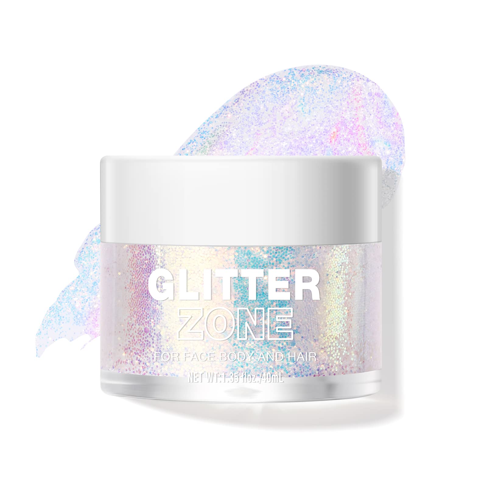 BestLand Holographic Body Glitter Gel - Cosmetic-Grade, Christmas Glitter Makeup for Face, Body, and Hair, Safe and Easy to Use, Perfect for Festivals Parties, Vegan & Cruelty Free (02 Stardust Pink)