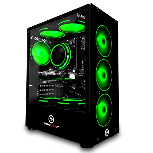 GAMINGPOWERPC G104 Gaming PC Desktop Intel Core i5-10400F 2.9GHz 512GB NVME M.2 16GB DDR4 NVIDIA GEFORCE GTX 1660 Super 6GB GDDR6, 600W, AX WiFi 6 Bluetooth 5.1, Windows 11, RGB