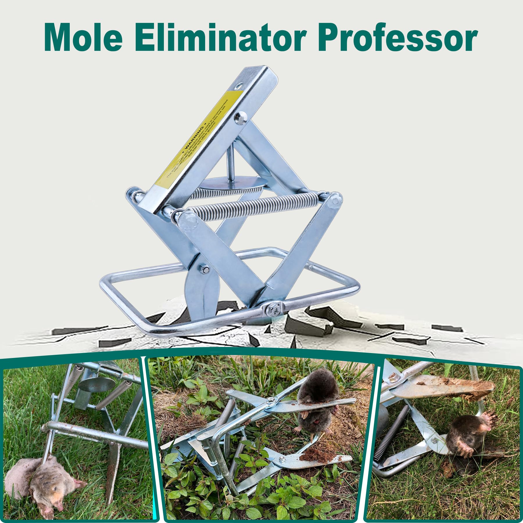 POlAFLEX Mole Traps,Easy Setup Mole Traps That Kill The Best,Reusable Mole Scissors Trap for Lawn