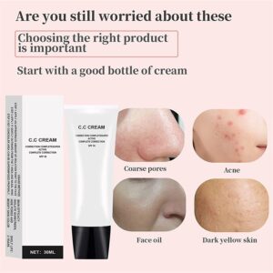 MIXAROLA Perebella Cc Cream Skin Tone Adjusting CC Cream SPF 50 - CC Cream Self Adjusting for Mature Skin,Cosmetics CC Cream,Colour Correcting Self Adjusting for Mature Skin (Natural-1pcs)