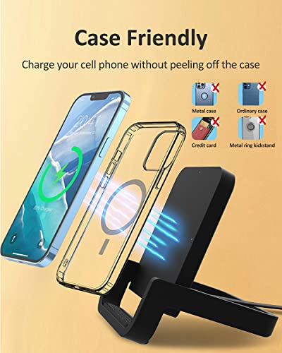 Wireless Charger, BUBEYYIE Fast 10W Charging Stand Compatible with iPhone 14 13 12 11 Pro XR XS X 8 Plus Samsung Galaxy S22 S22 S20 S10 Note 20 10 Google LG and Other Cell Phones (Black)