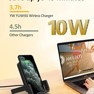 Wireless Charger, BUBEYYIE Fast 10W Charging Stand Compatible with iPhone 14 13 12 11 Pro XR XS X 8 Plus Samsung Galaxy S22 S22 S20 S10 Note 20 10 Google LG and Other Cell Phones (Black)